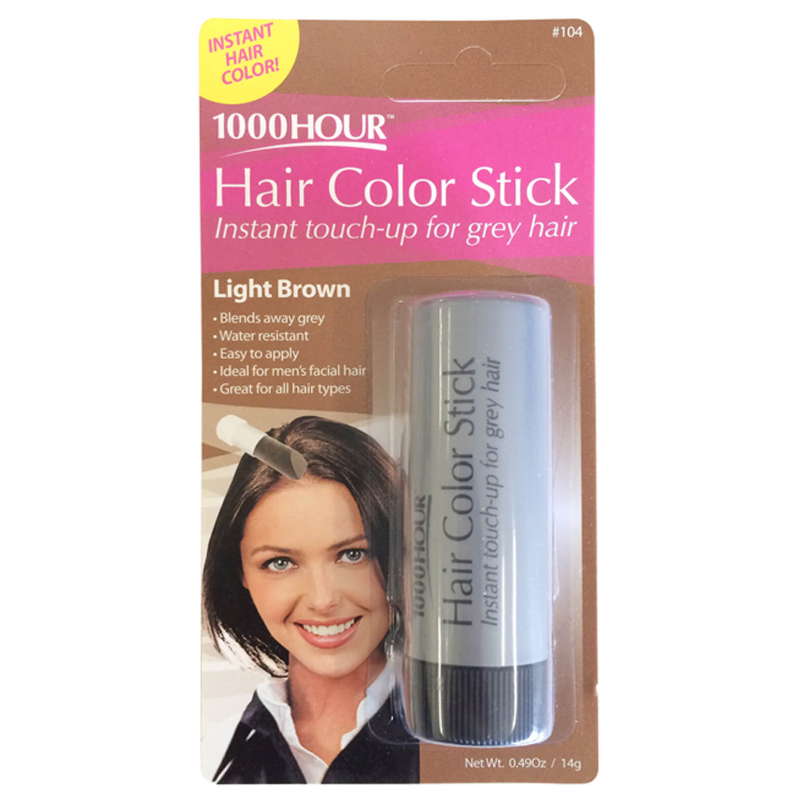 1000 Hour Hair Colour Stick - Light Brown #104 – RY.com.au
